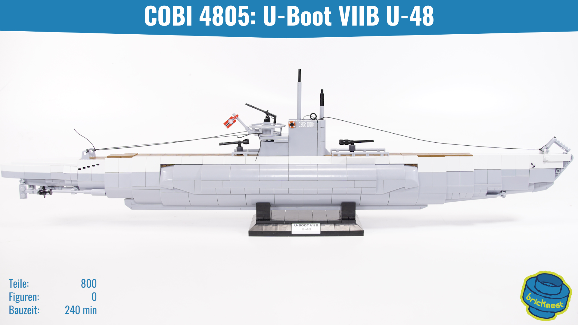 COBI 4805: U-Boot VIIB U-48 - Speed Build Review - BrickMeet EN