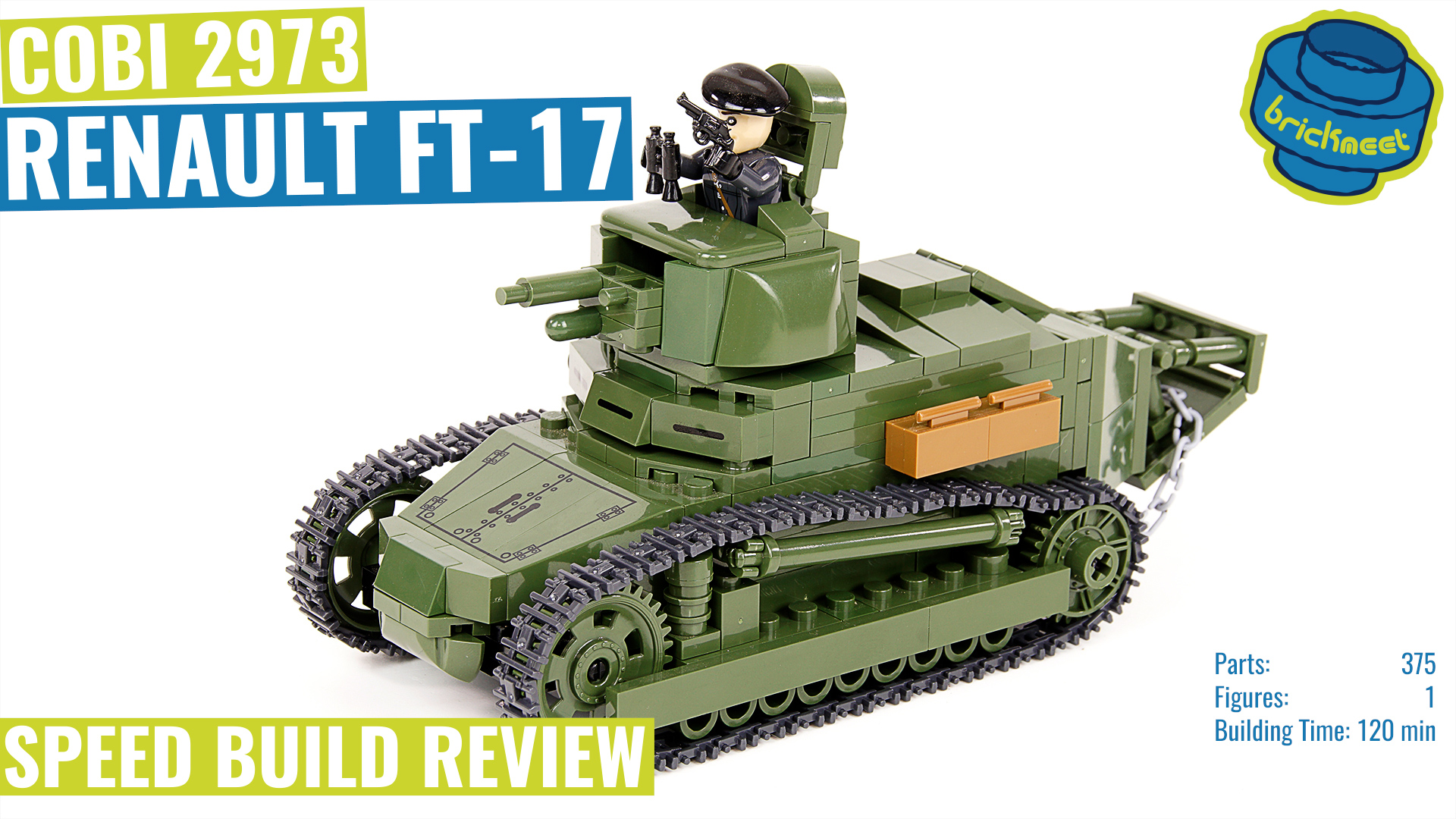 COBI 2973 Renault FT-17 - Speed Build Review - BrickMeet EN