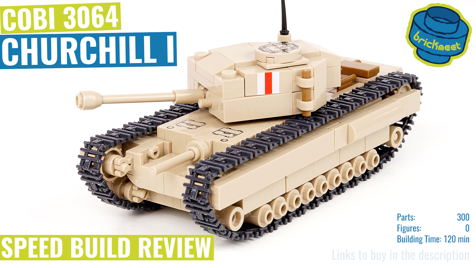 COBI 3064 WoT Churchill I (Scale 1:48) - Speed Build Review - BrickMeet EN