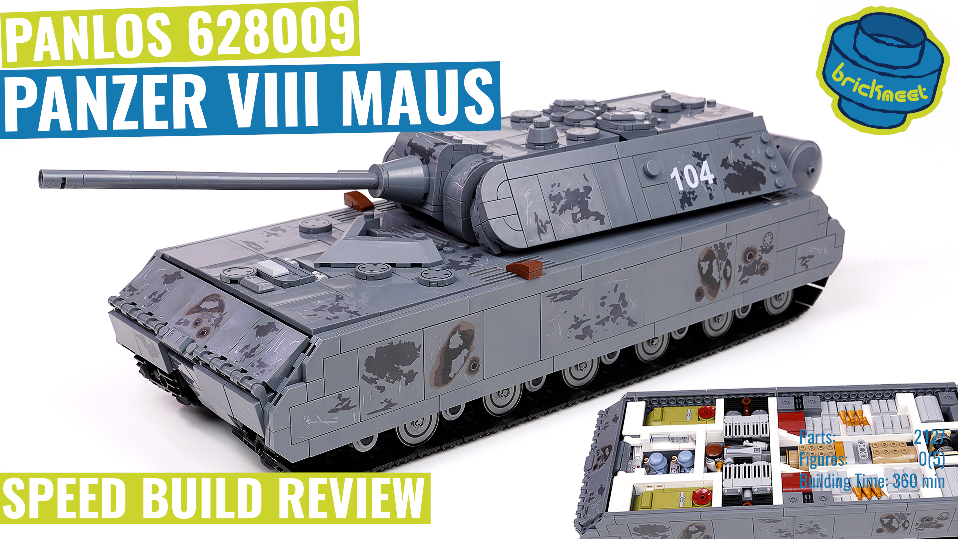 Panlos 628009 - Panzer VIII Maus with interior - Speed Build Review ...