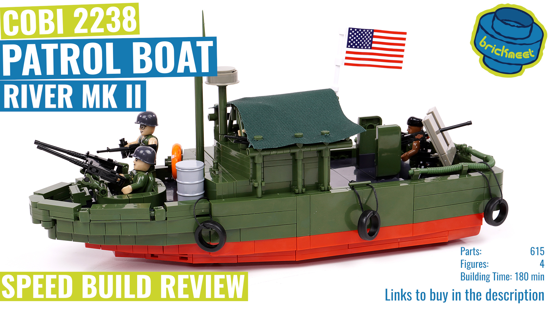 COBI 2238 - Patrol Boat River Mk II - Speed Build Review - BrickMeet EN