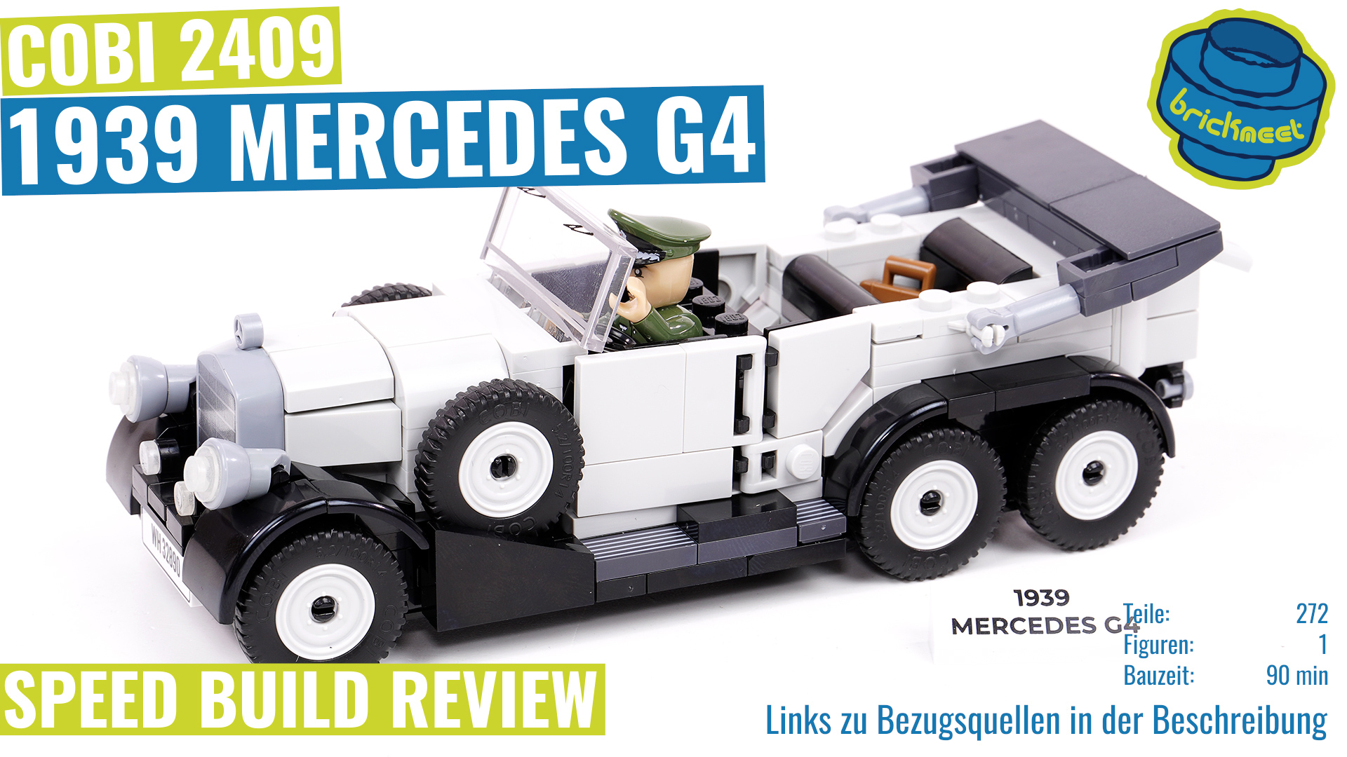 COBI 2409 - 1939 Mercedes G4 - Speed Build Review - BrickMeet EN