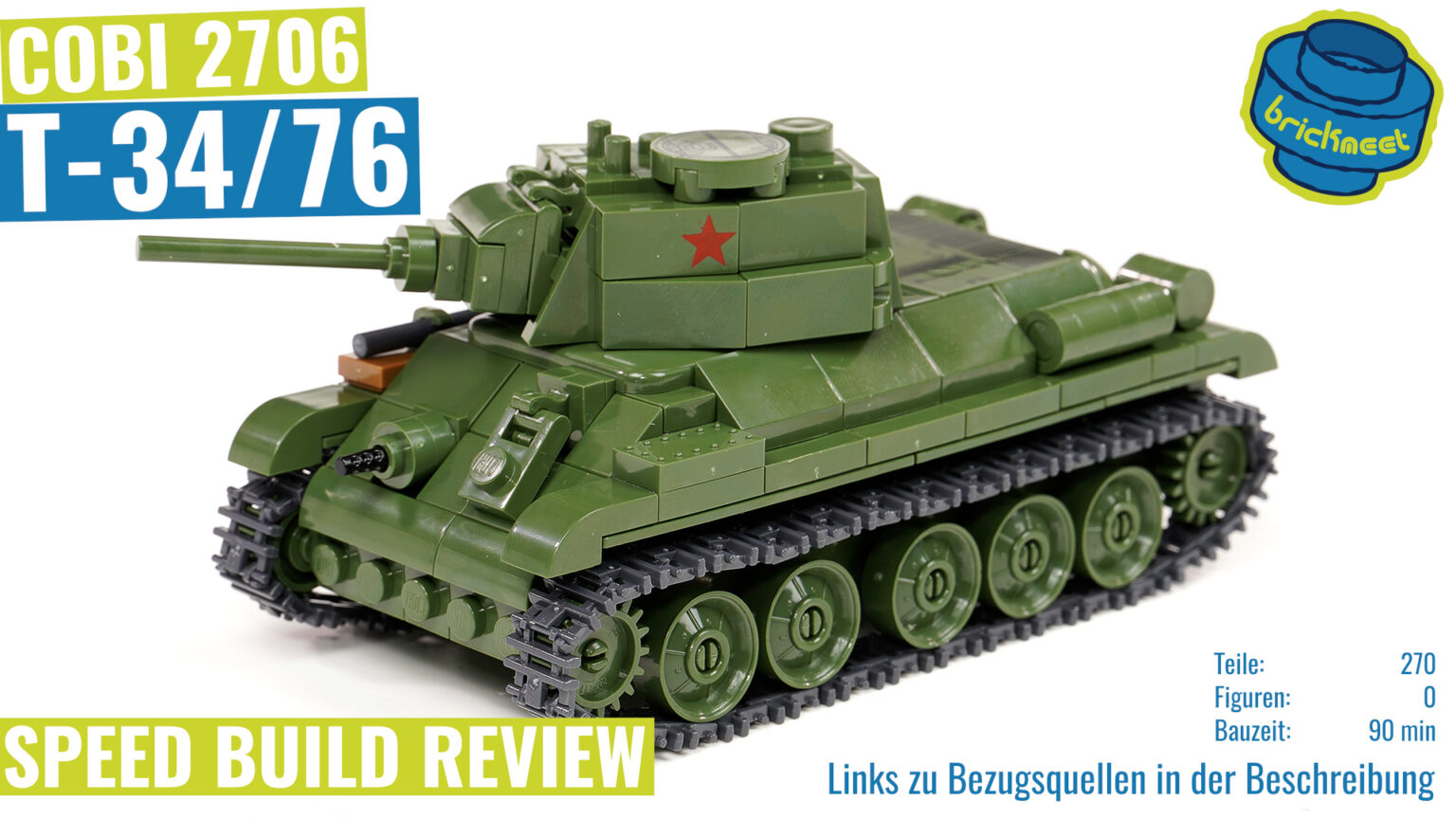COBI 2533 M4A3E8 Sherman Easy Eight - Speed Build Review - BrickMeet EN