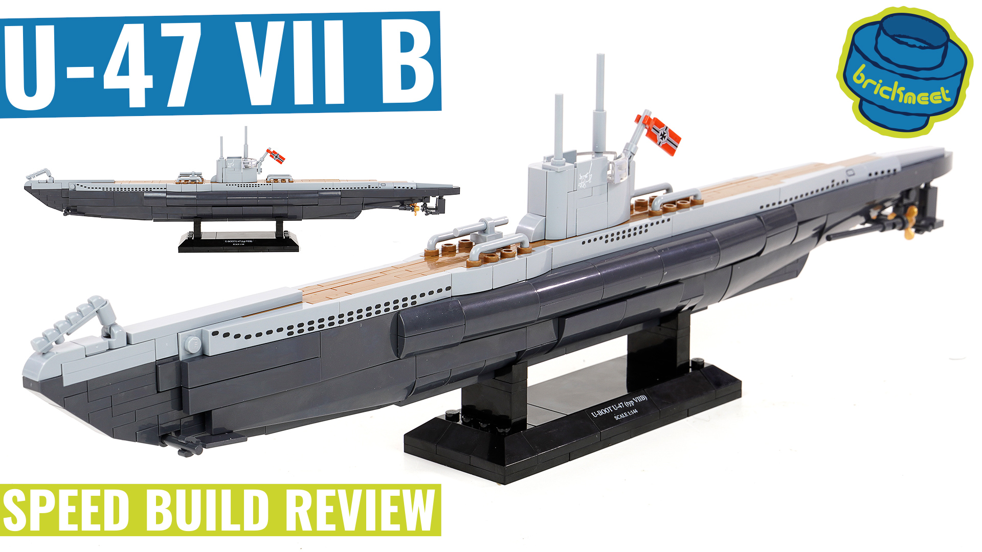 COBI 4828 - U-47 Typ VII B (Speed Build Review) - BrickMeet EN