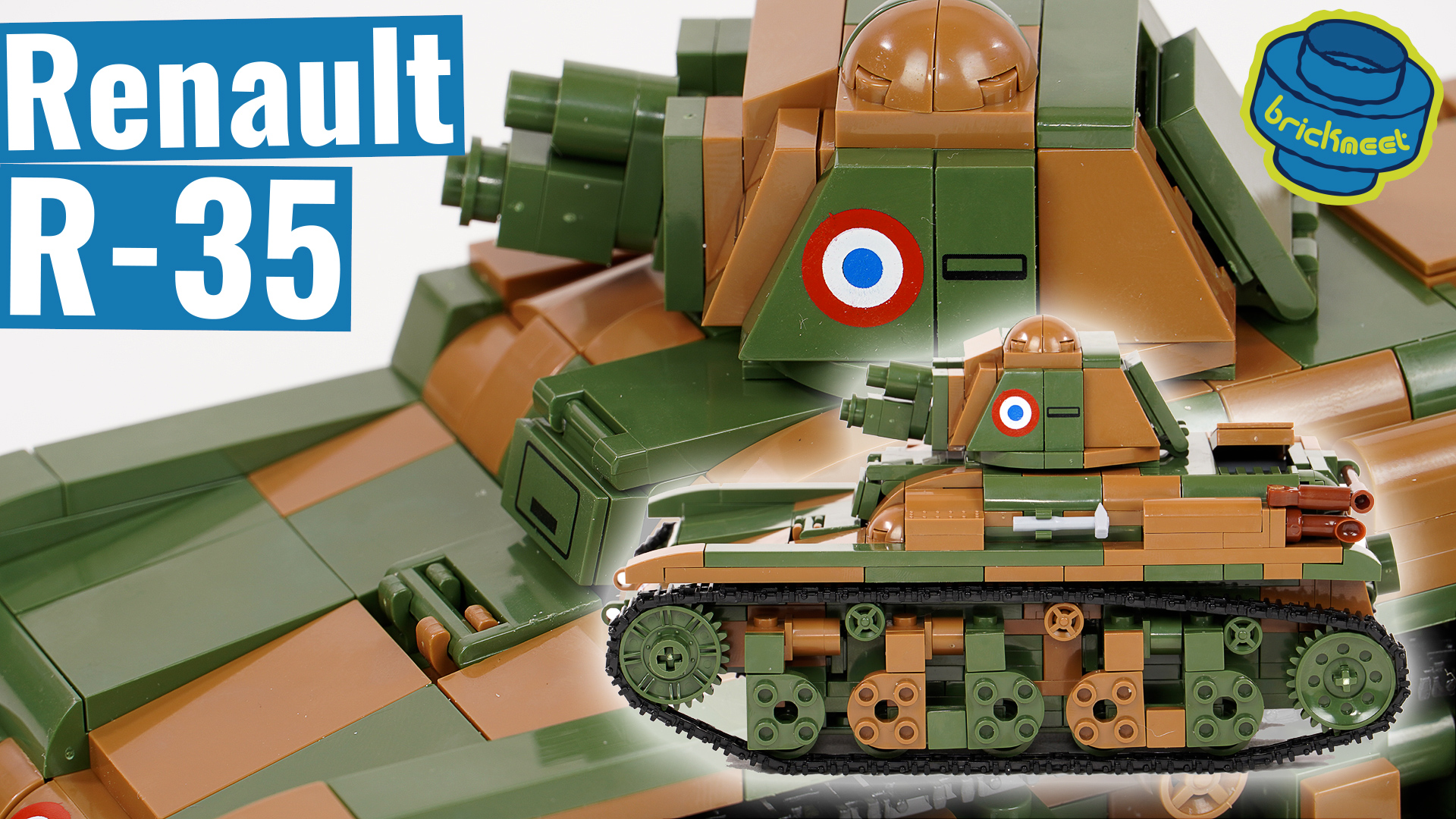 COBI 2553 - Renault R35 - Light French Infantry Tank (Speed Build Review) - BrickMeet EN