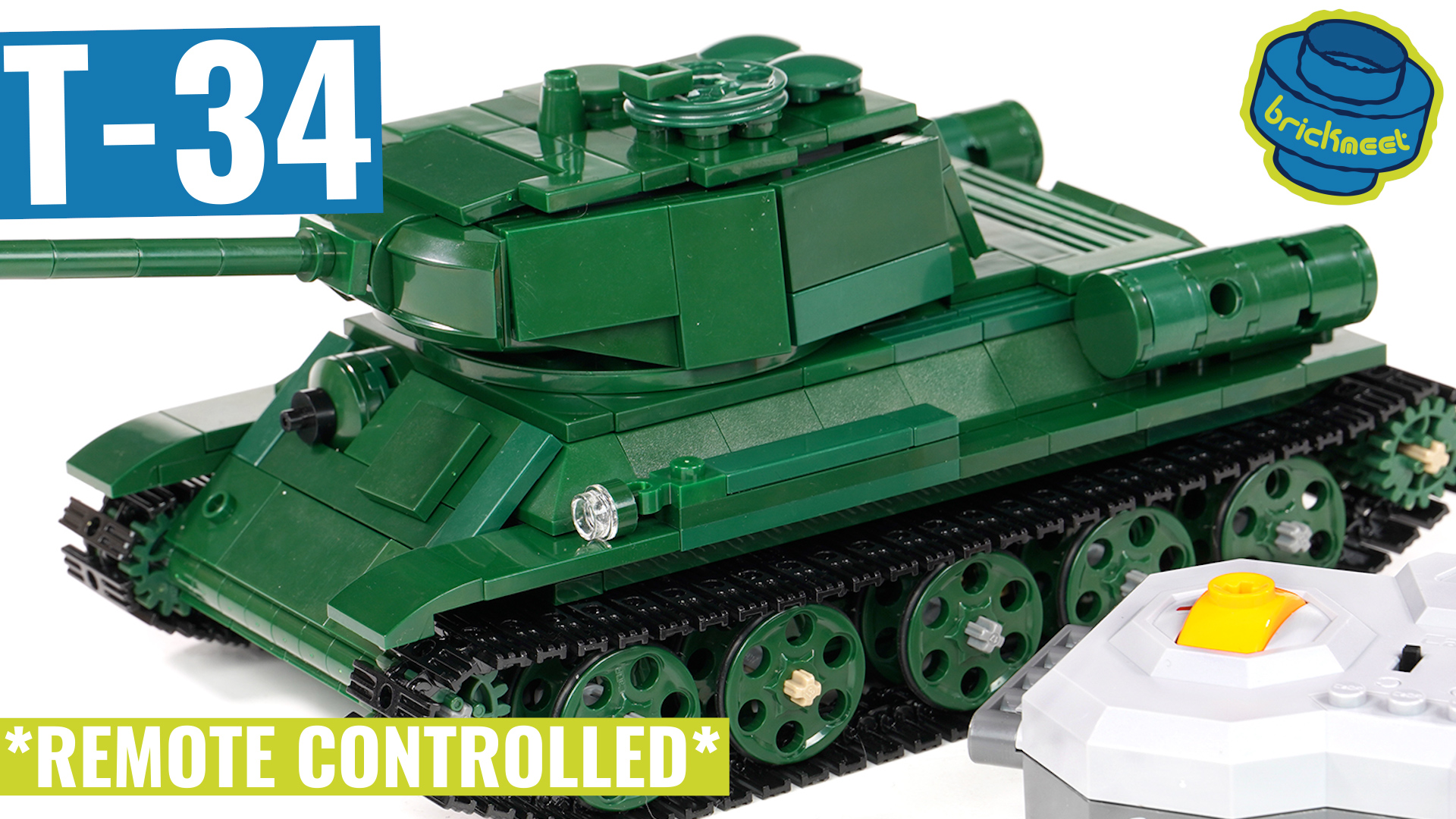 CaDA C61072W - T-34 Tank *RC* (Speed Build Review) - BrickMeet EN