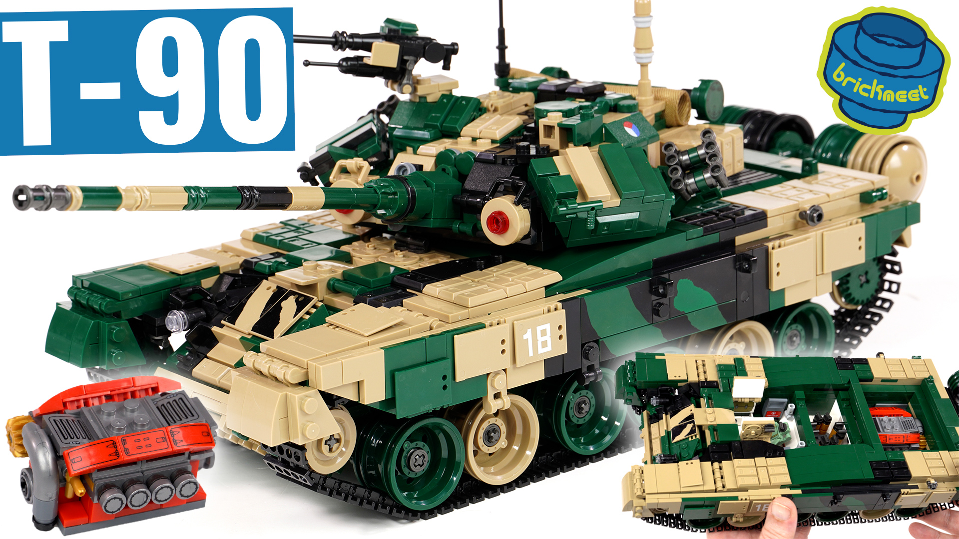 Panlos 632005 - T-90 Main Battle Tank (Speed Build Review) - BrickMeet EN