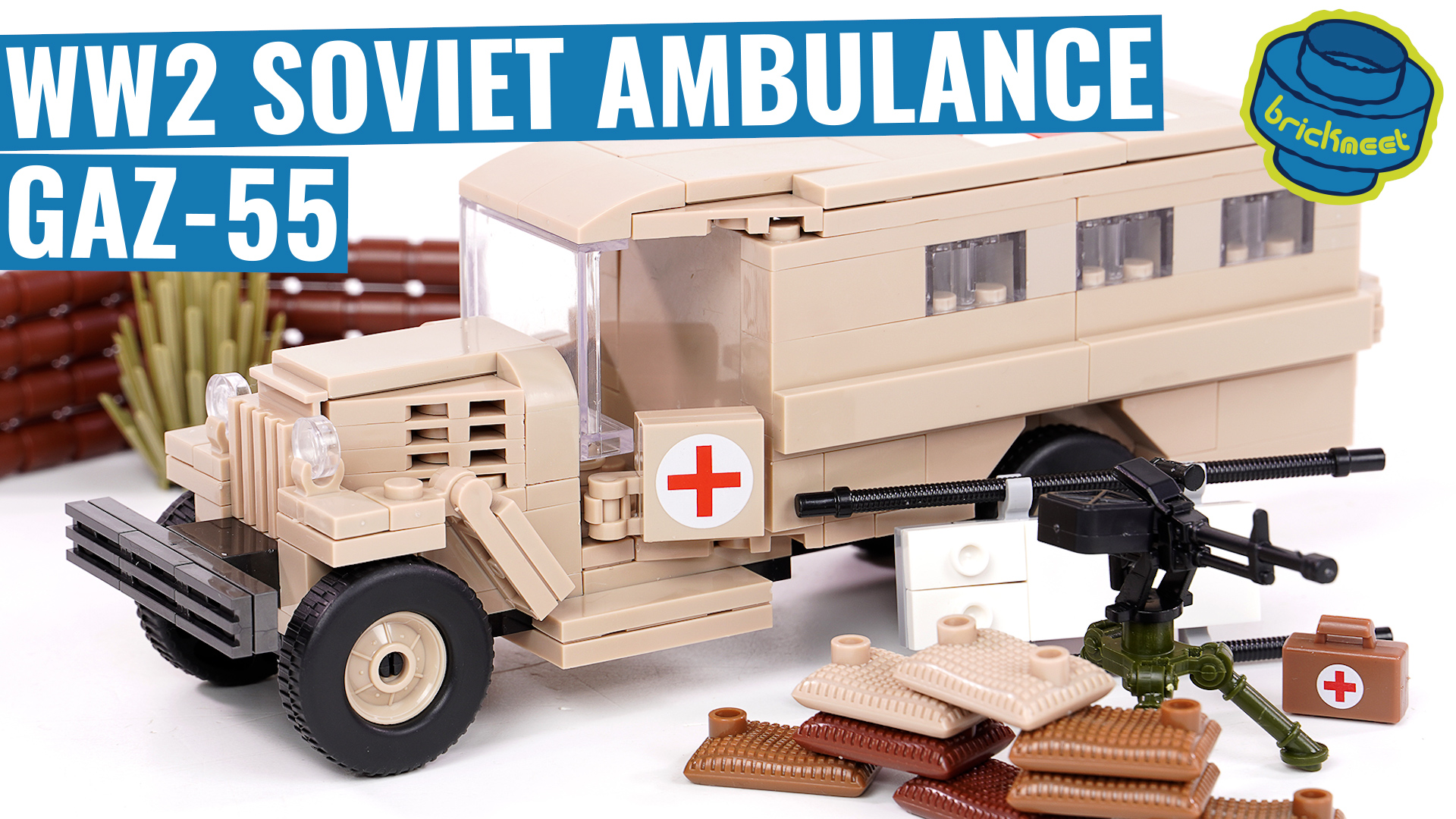 QuanGuan 100112 - AMBULANCE GAZ-55 (Speed Build Review) - BrickMeet EN