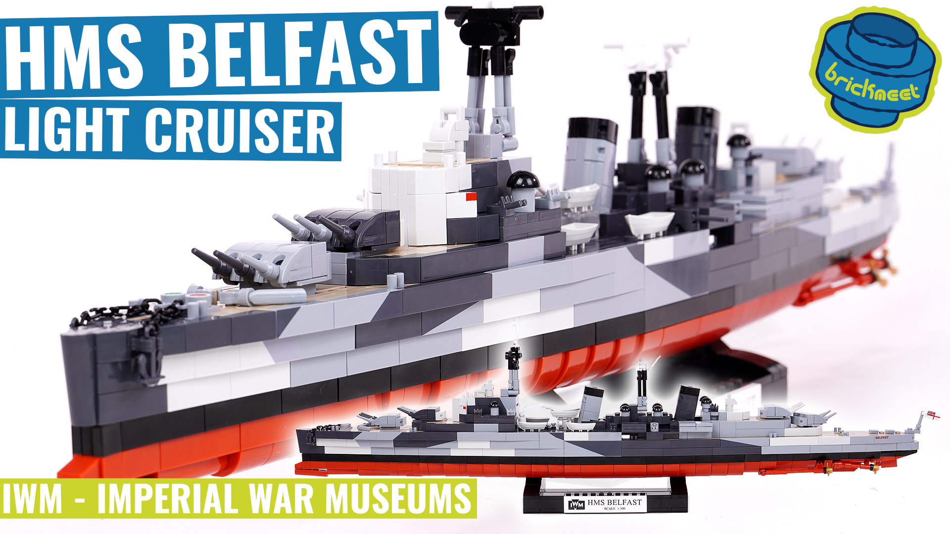 COBI 4821 - Light Cruiser HMS Belfast (Speed Build Review) - BrickMeet EN