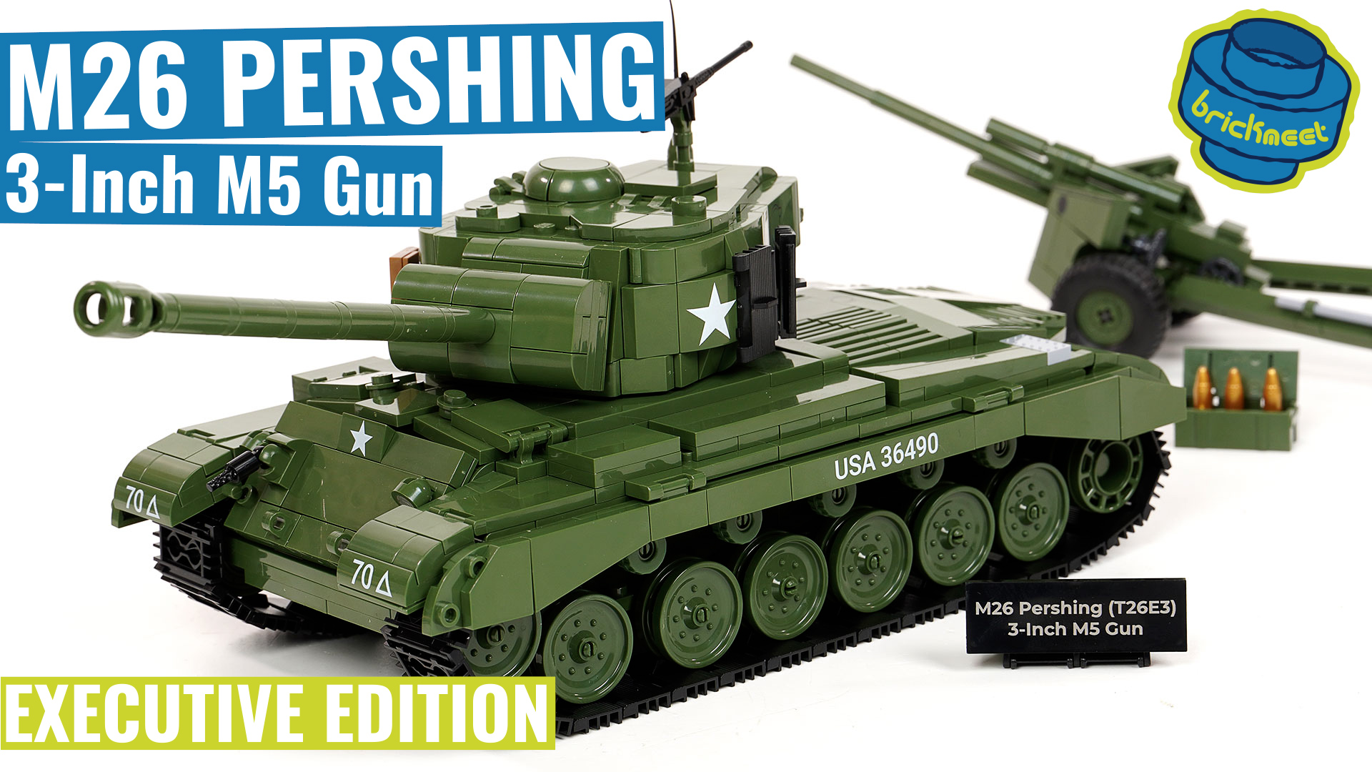 COBI 2563 - M26 Pershing & M5 Gun Executive Edition (Speed Build Review ...