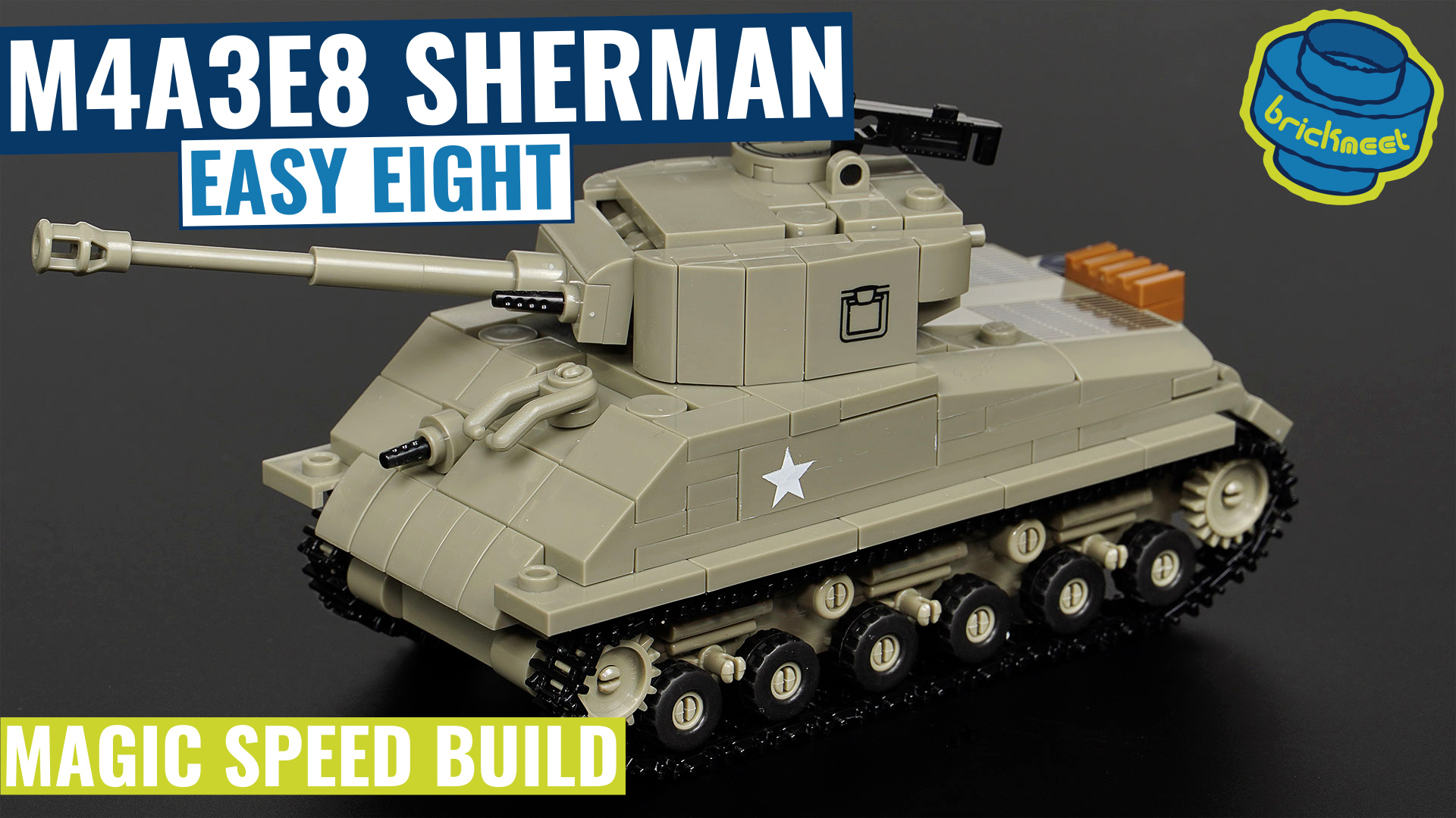 COBI 2711 - M4A3E8 Sherman (Speed Build Review) - BrickMeet EN