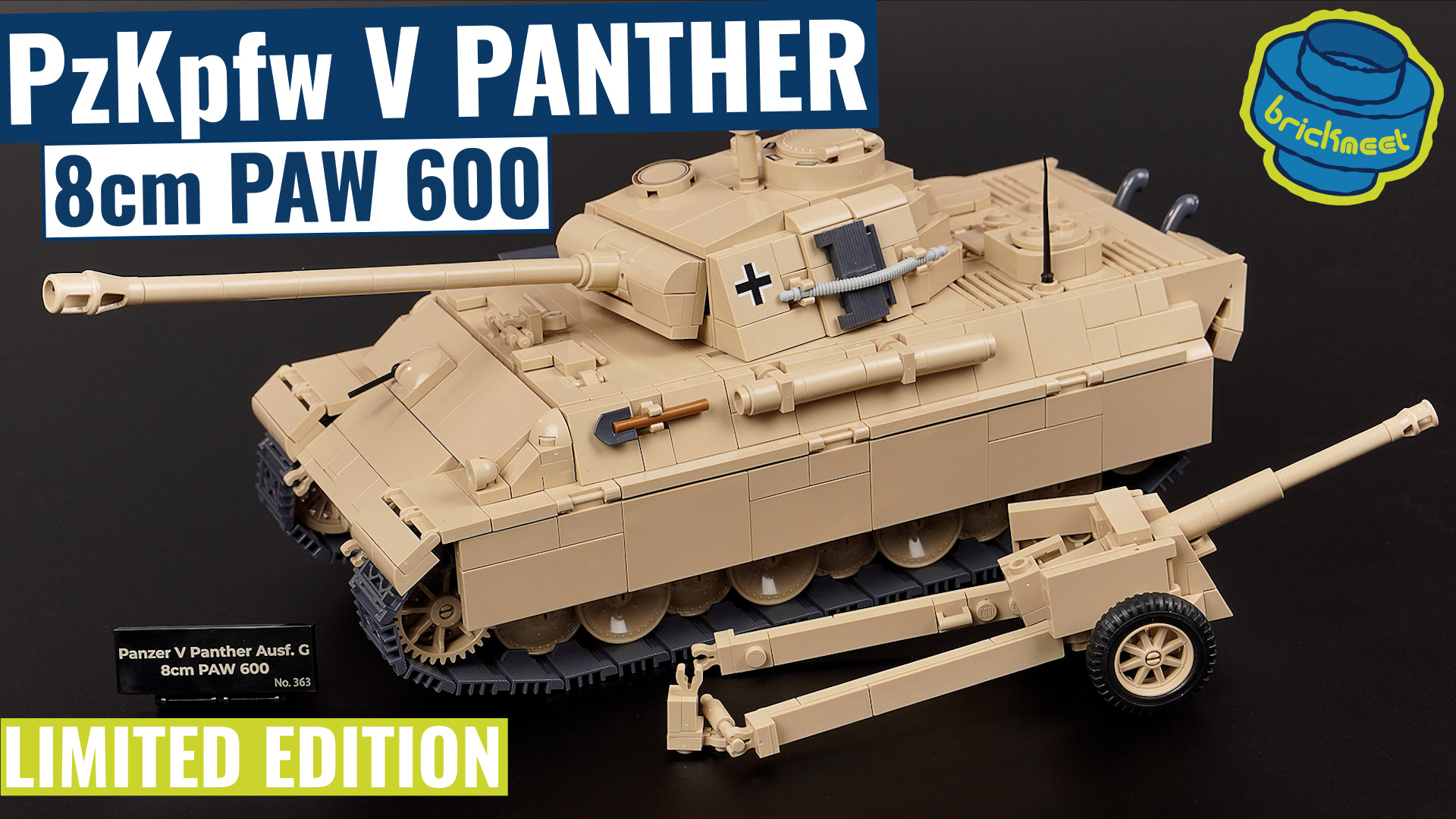 COBI 2565 - PzKpfw V PANTHER + 8CM PAW 600 *LIMITED EDITION* (Speed ...