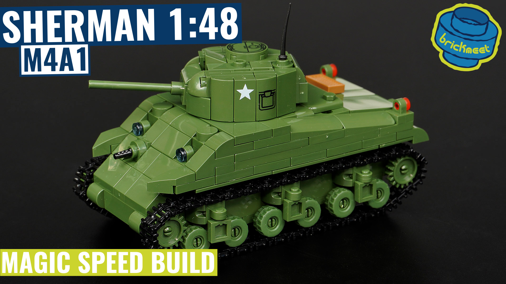 COBI 2715 - Sherman M4A1 1:48 (Speed Build Review) - BrickMeet EN