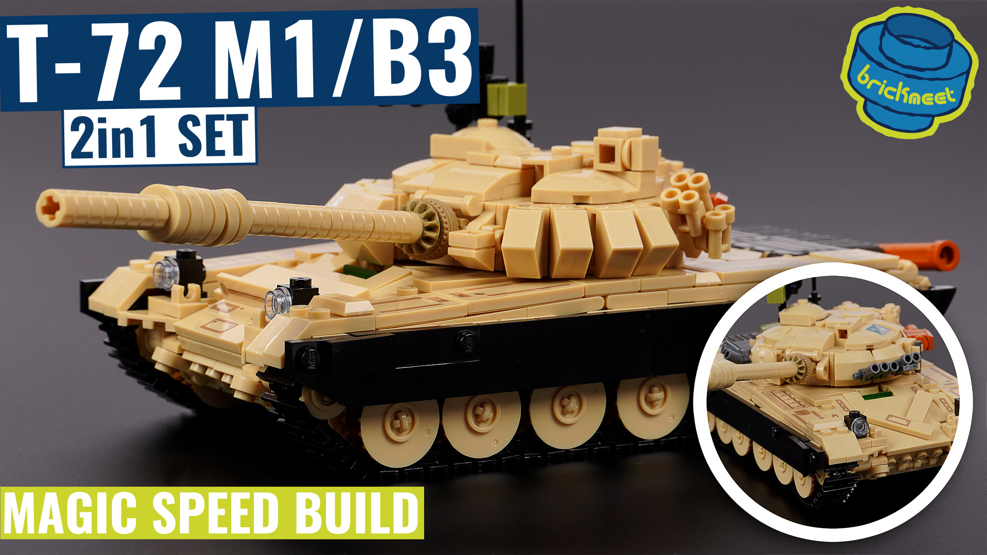 Sluban B1011 - T-72 M1/B3 - 2in1 Set (Speed Build Review) - BrickMeet EN