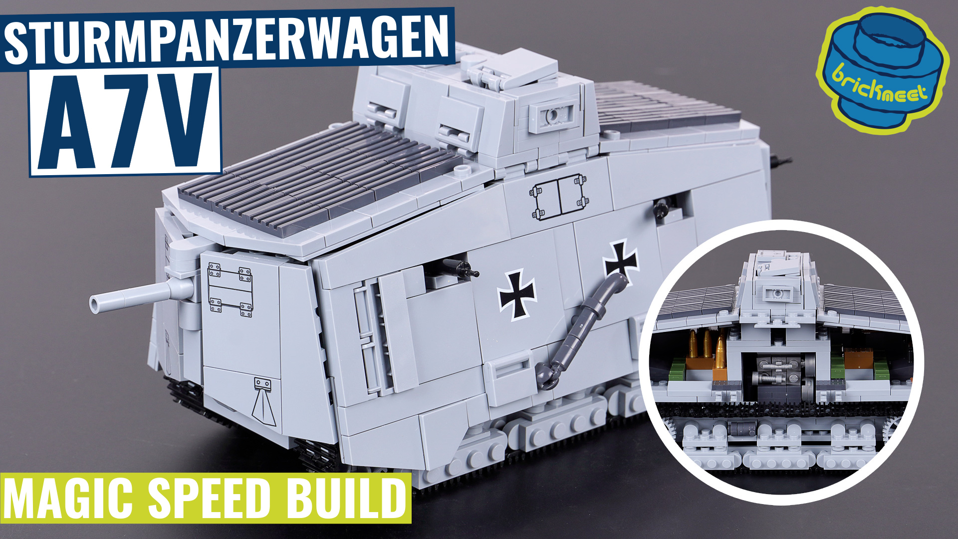 COBI 2989 - Sturmpanzerwagen A7V (Speed Build Review) - BrickMeet EN