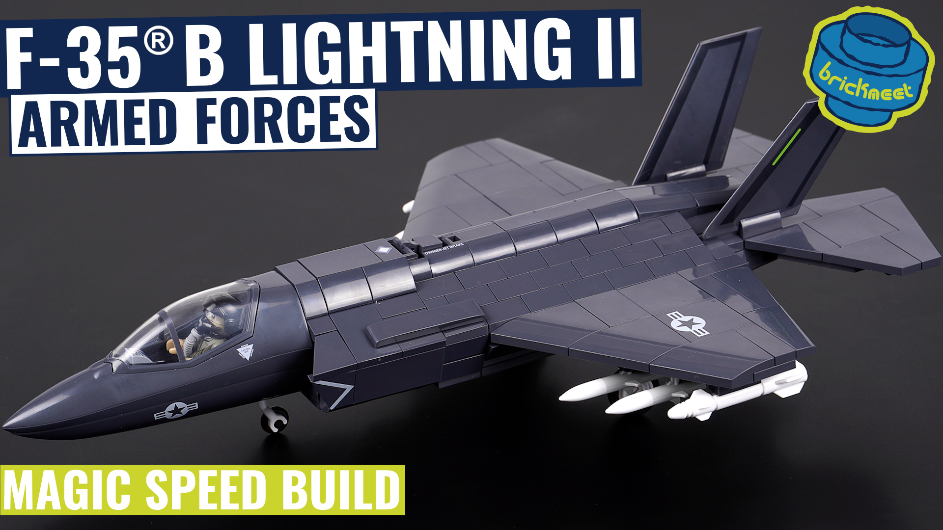 COBI 5829 - F-35 B Lightning II (Speed Build Review) - BrickMeet EN