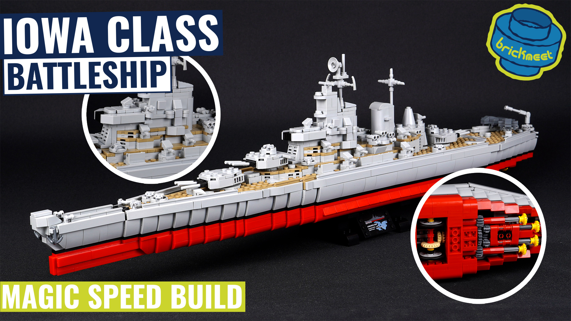 Panlos 637010 - IOWA Class Battleship (Speed Build Review) - BrickMeet EN