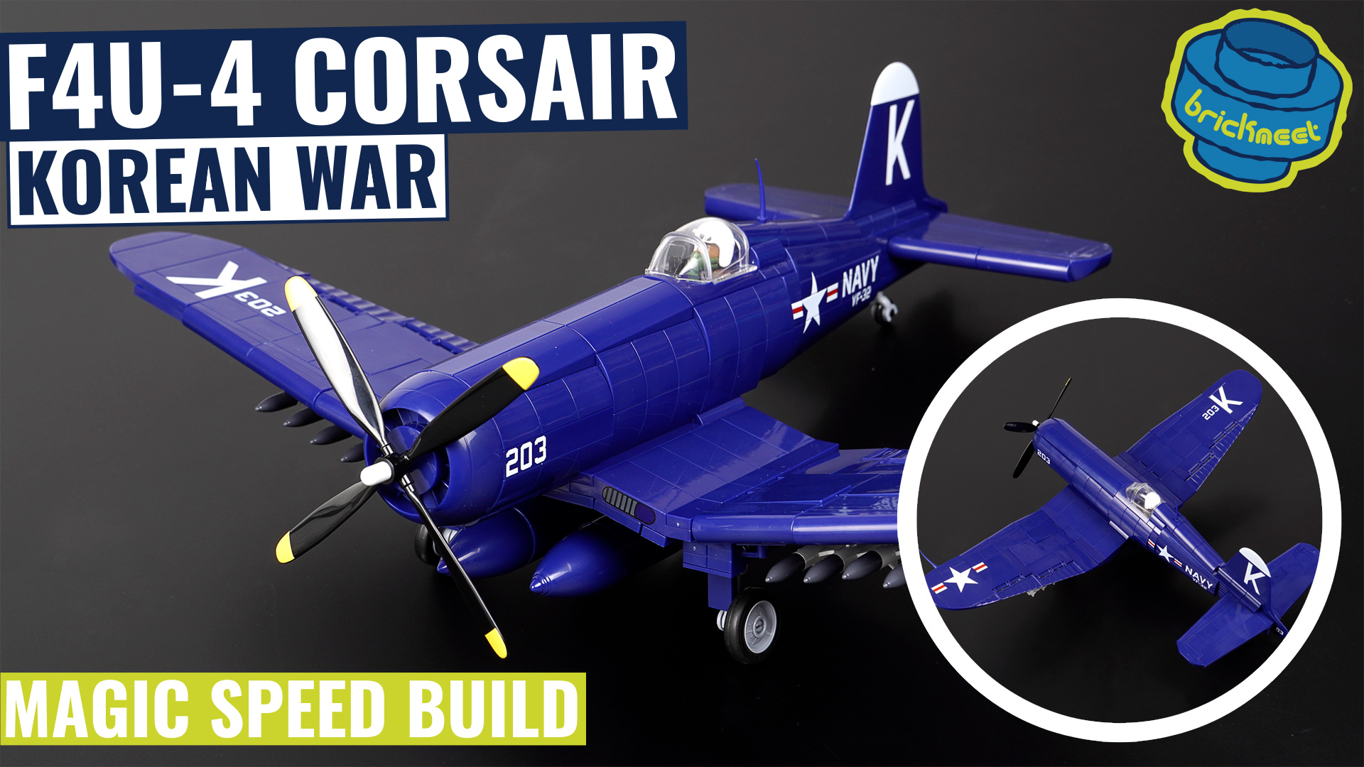 COBI 2417 - F4U-4 Corsair - Korean War (Speed Build Review) - BrickMeet EN