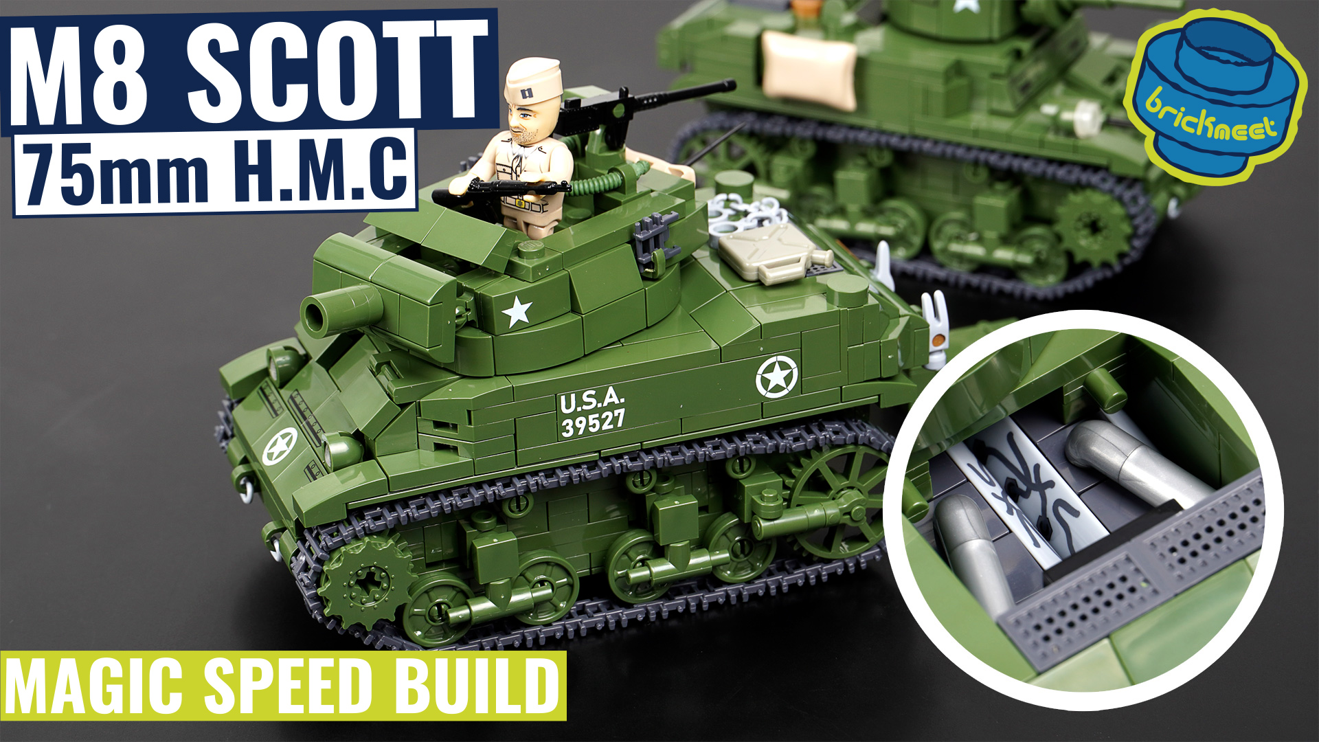 COBI 2279 - M8 Scott 75mm Howitzer Motor Carriage (Speed Build Review ...