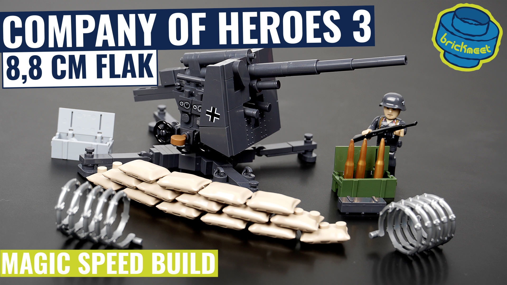 COBI 3047 - Company of Heroes 3 - 8,8cm FLAK (Speed Build Review ...