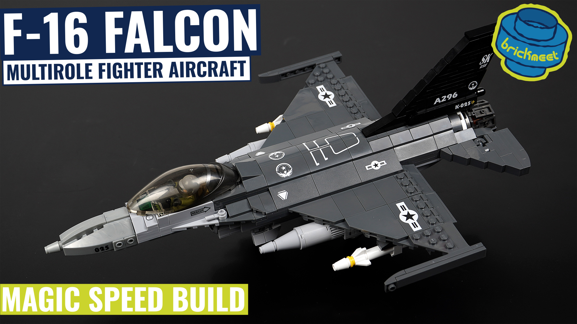 Sluban B0891 - F-16C Falcon (Speed Build Review) - BrickMeet EN