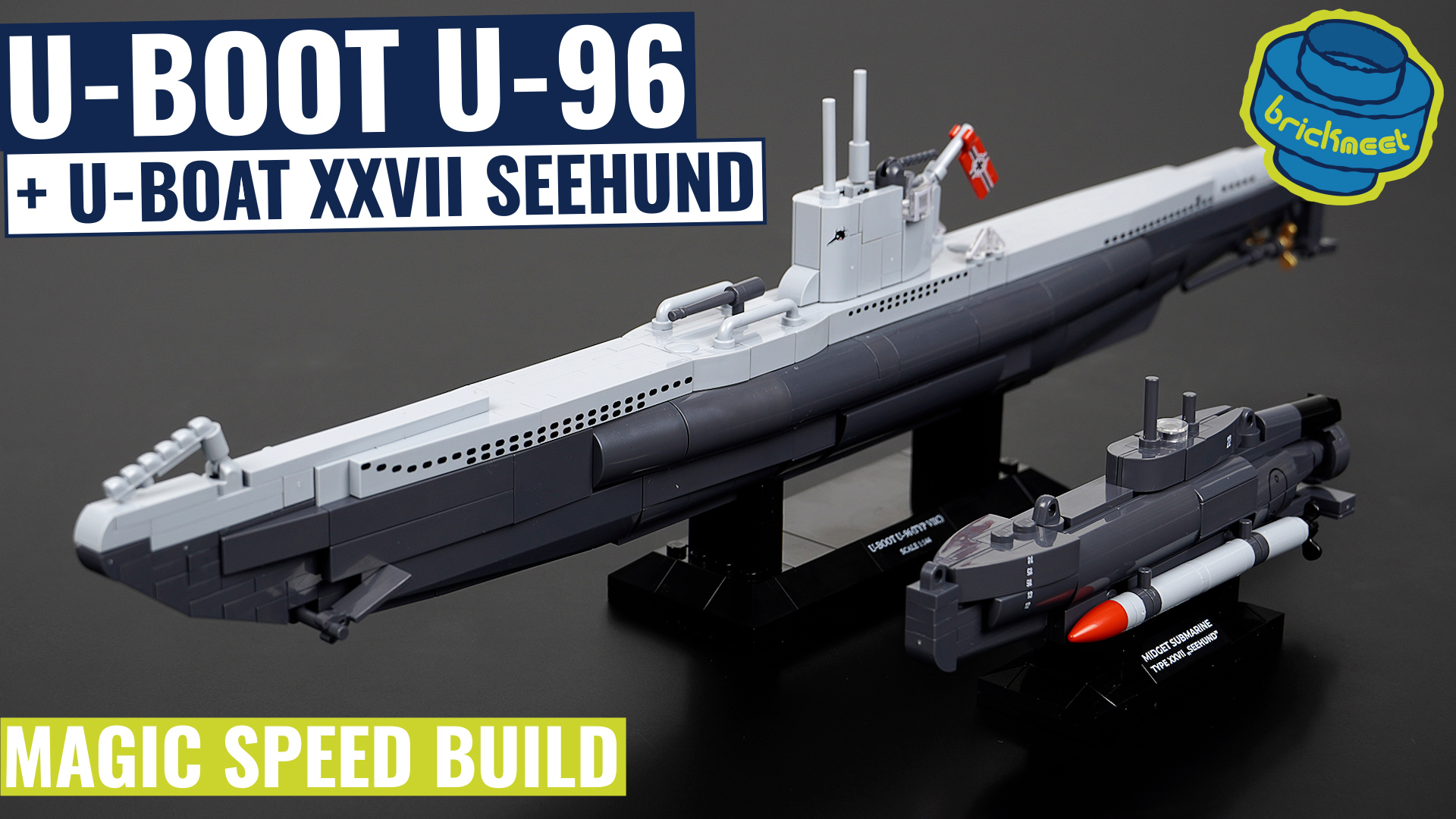 COBI 4846+4847 - U-Boot U-96 + U-Boot Seehund - (Speed Build Review) - BrickMeet EN