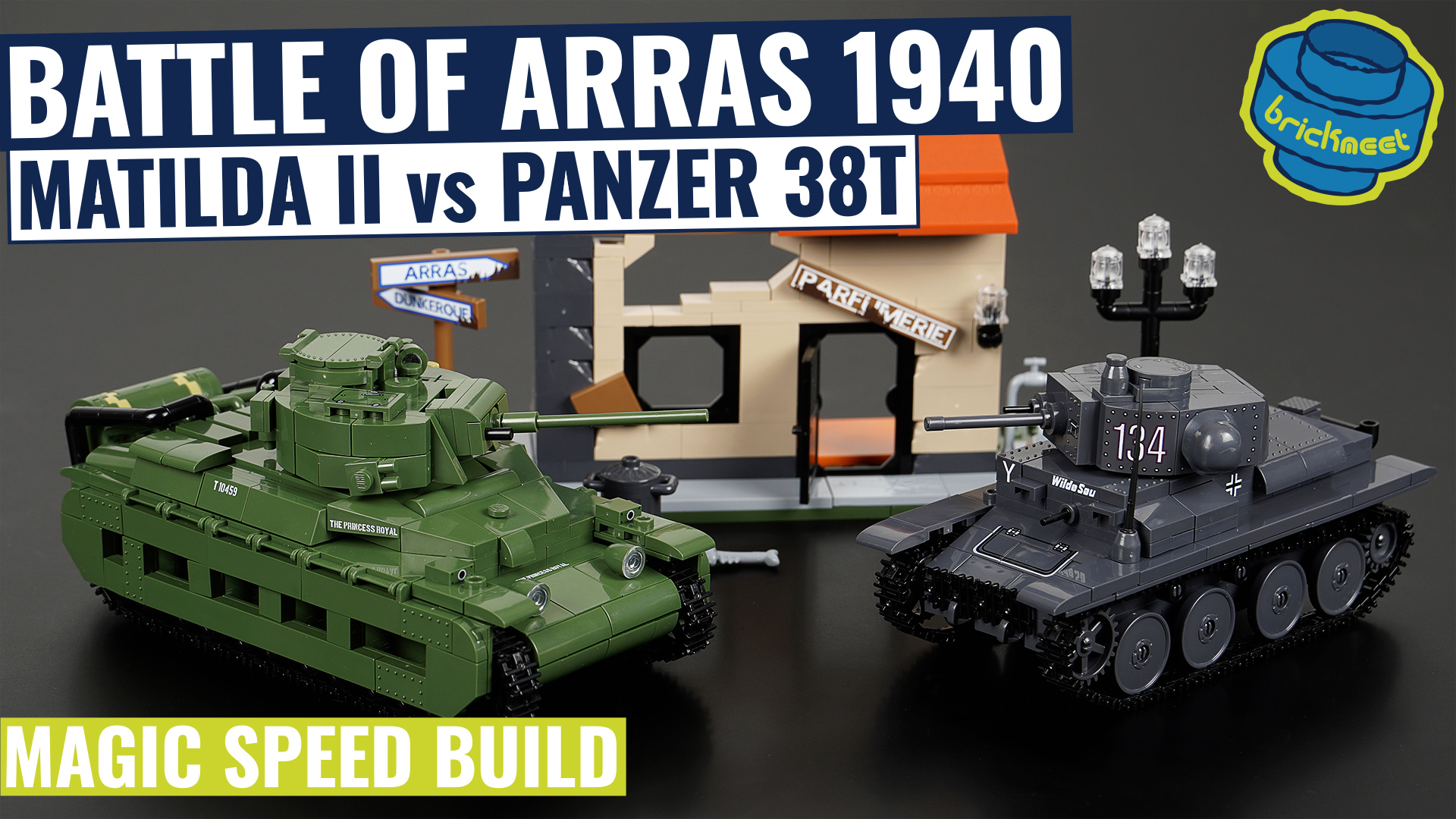 COBI 2284 - Battle of Arras 1940 - Matilda II vs Panzer 38(t) (Speed ...