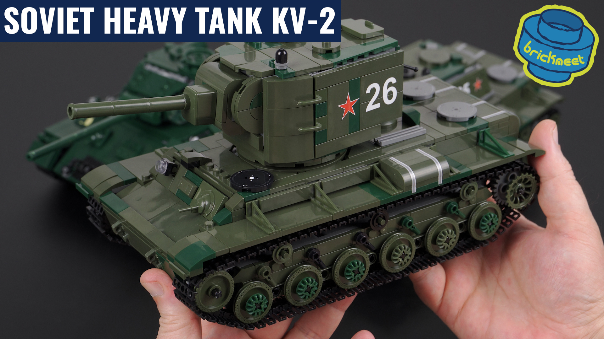 MouldKing 20026 - KV-2 Soviet Heavy Tank with RC and Sound (Speed Build Review) - BrickMeet EN