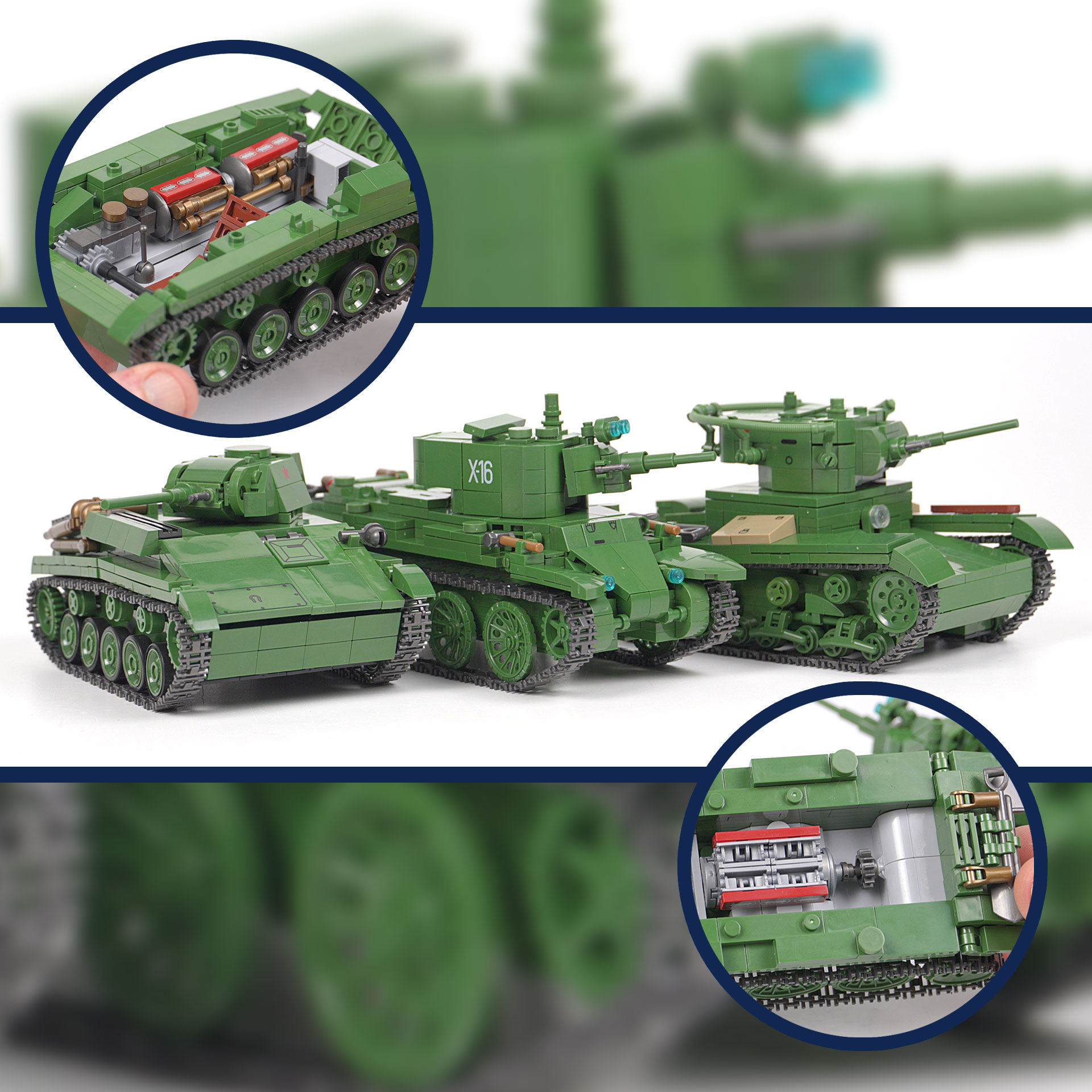 Quan Guan 100290/100291/100292 - BT-7 / T-26 / T-70 Soviet Light Tanks (Speed Build Review ...