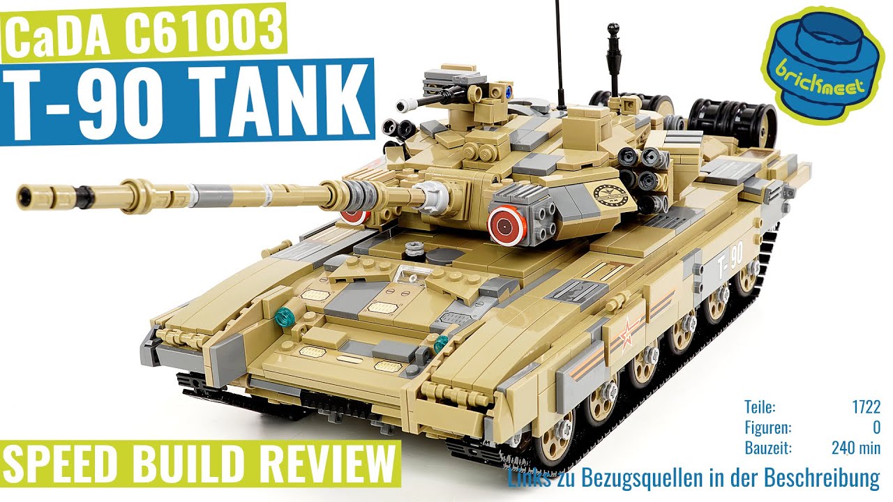 CaDA C61003W T-90 Tank - Speed Build Review - BrickMeet EN