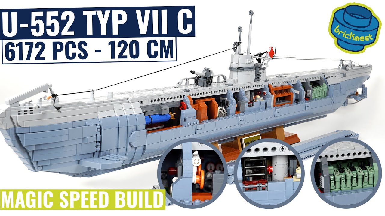Panlos 628011 - German U-552 Type VII C (Speed Build Review) - BrickMeet EN
